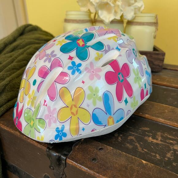 Turnpike | Bags | Youth Size Bike Helmet Floral Design Euc Turnpike ...